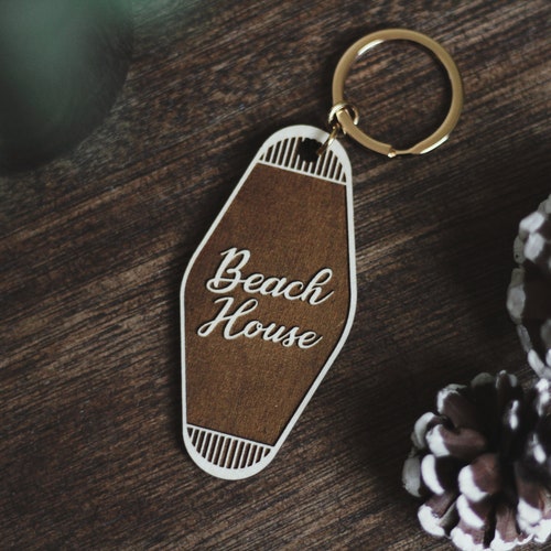 Beach House Hotel Keychain Motel Vintage Style Keychain - Etsy