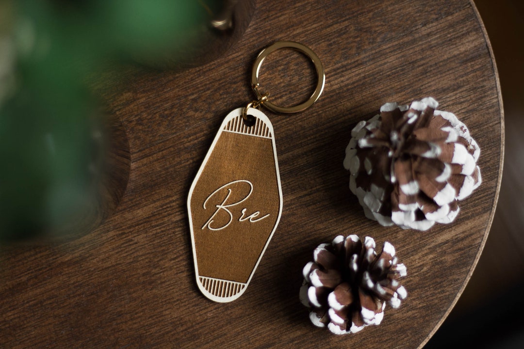 Custom Personalized Hotel Keychain Vintage Motel Keychain Bridesmaid ...