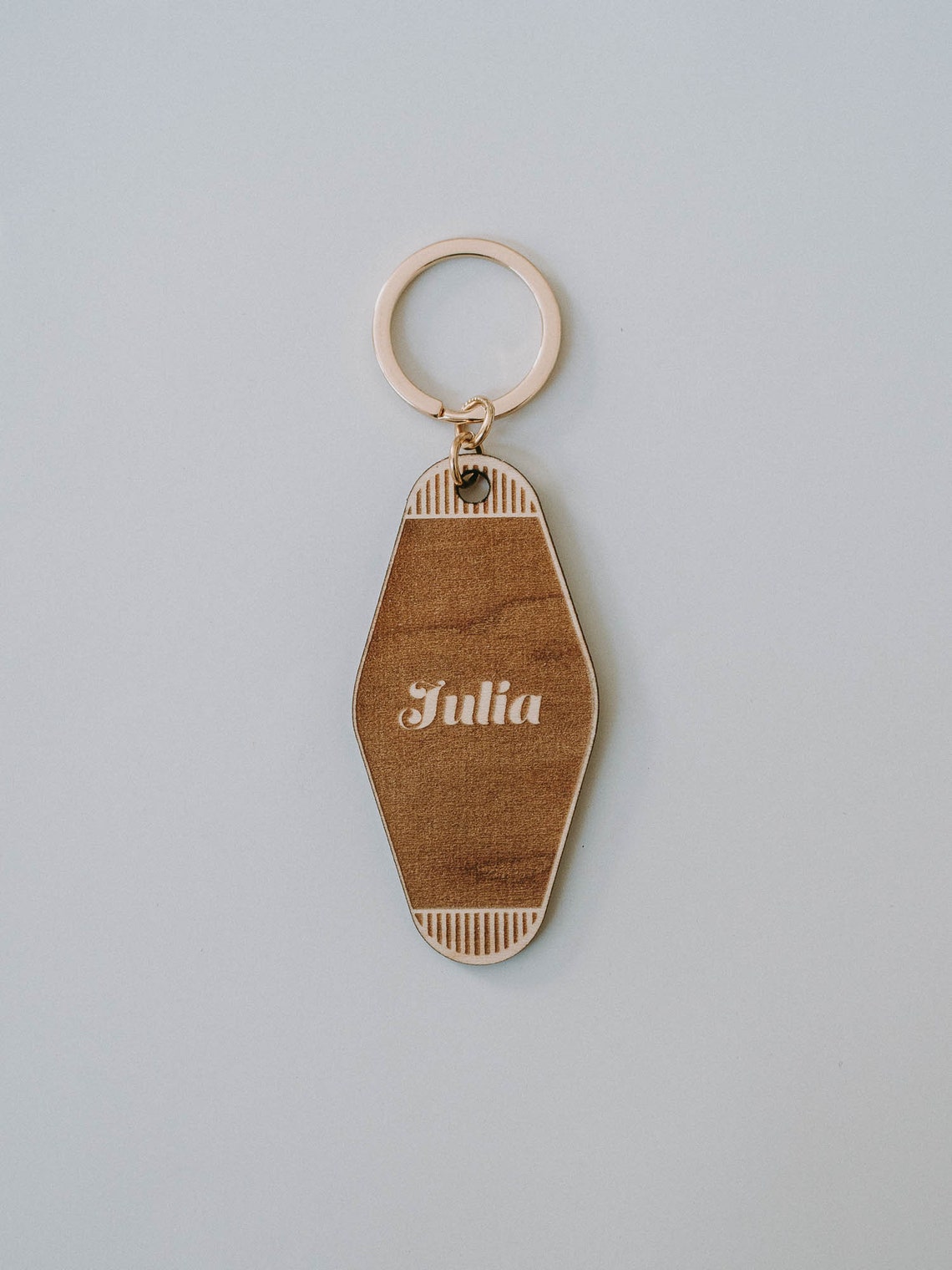 Custom Name Hotel Keychain Personalized Motel Wood Keychain - Etsy