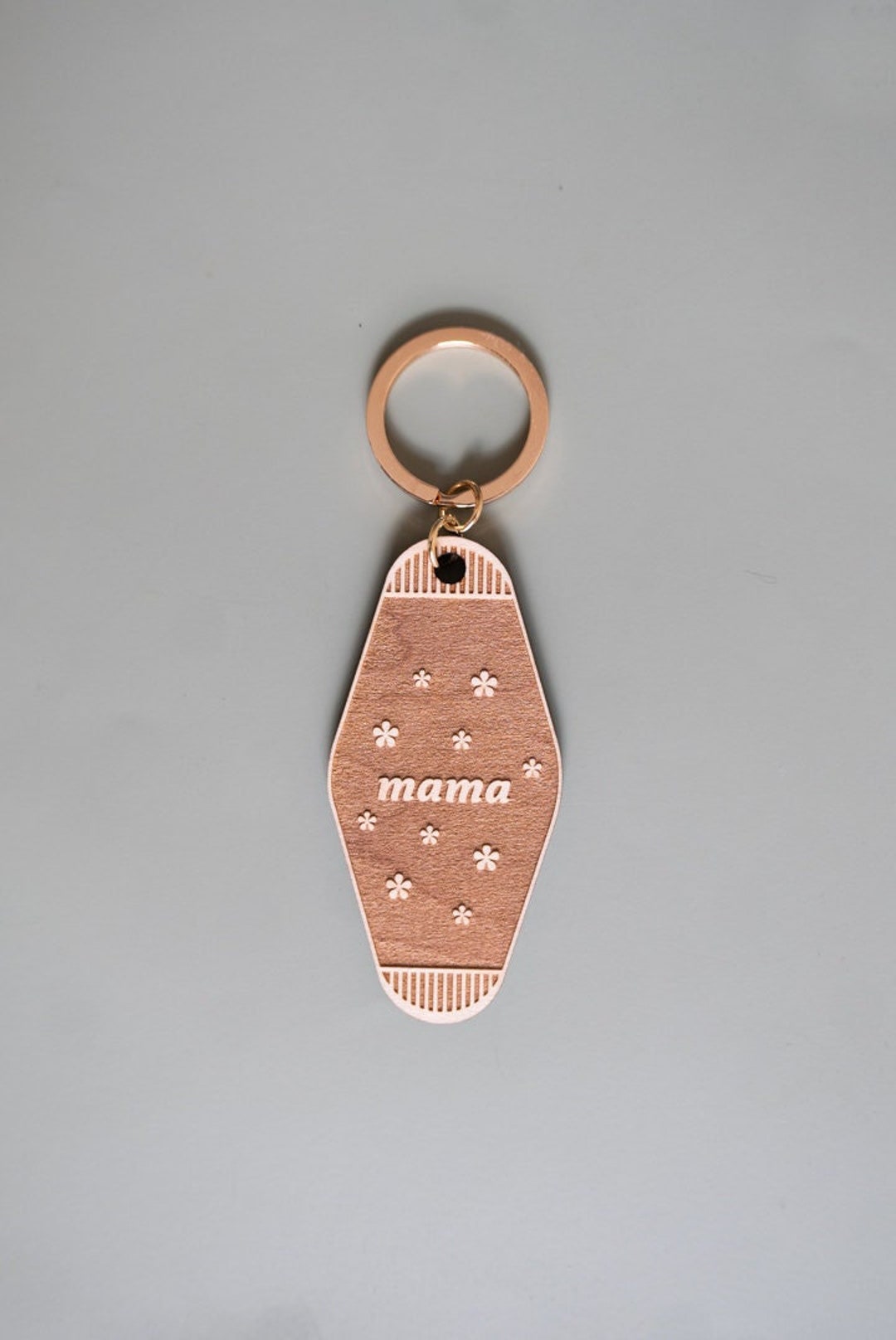 Floral Mama Motel Keychain Wood Hotel Keychain, Gifts for Mom, Mom to ...
