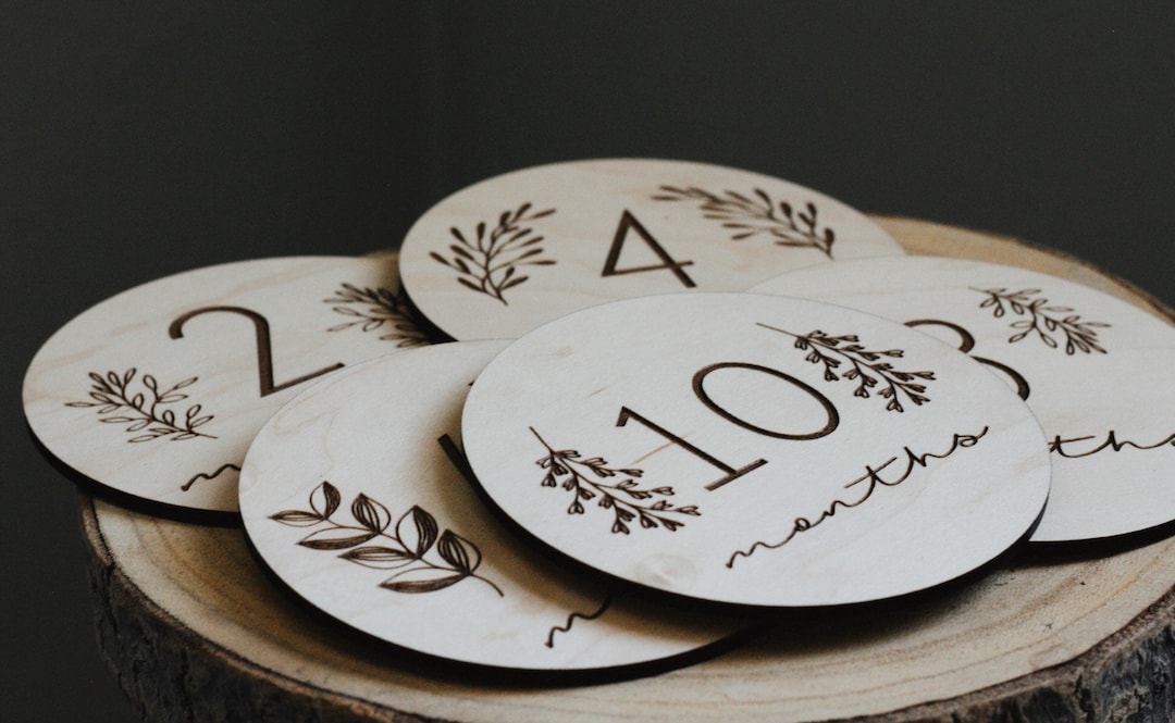 MONTHLY MILESTONE MARKERS Wood Photo - Etsy