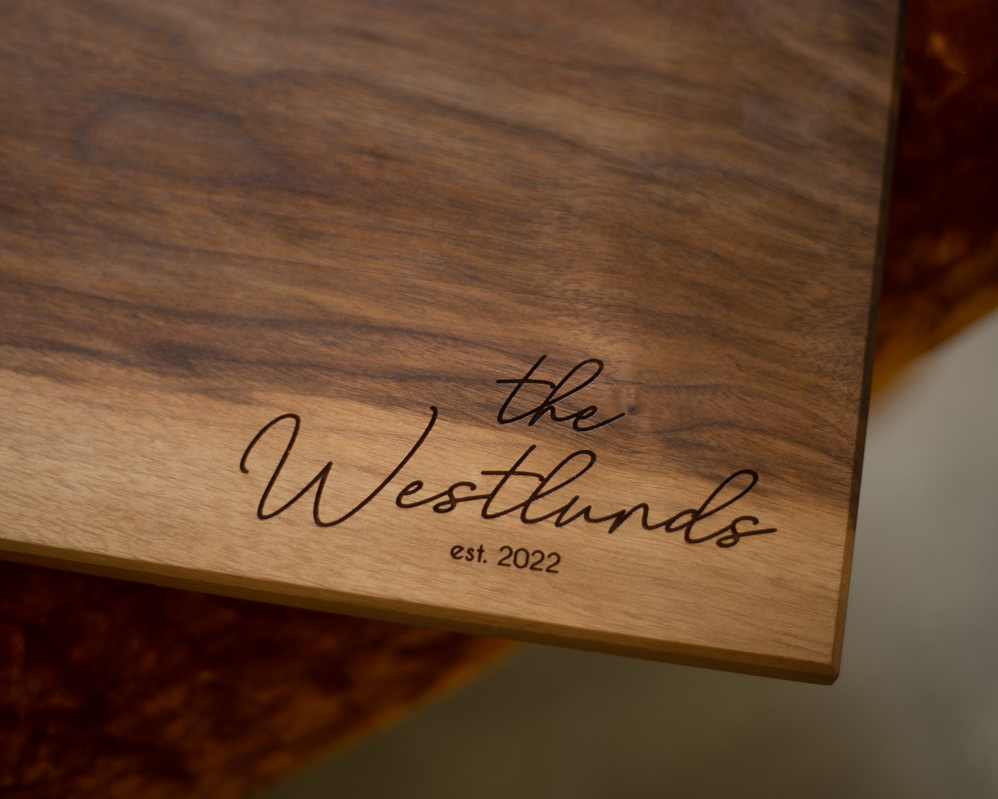 Personalized Walnut Cutting Board Custom Engraved Wedding - Etsy