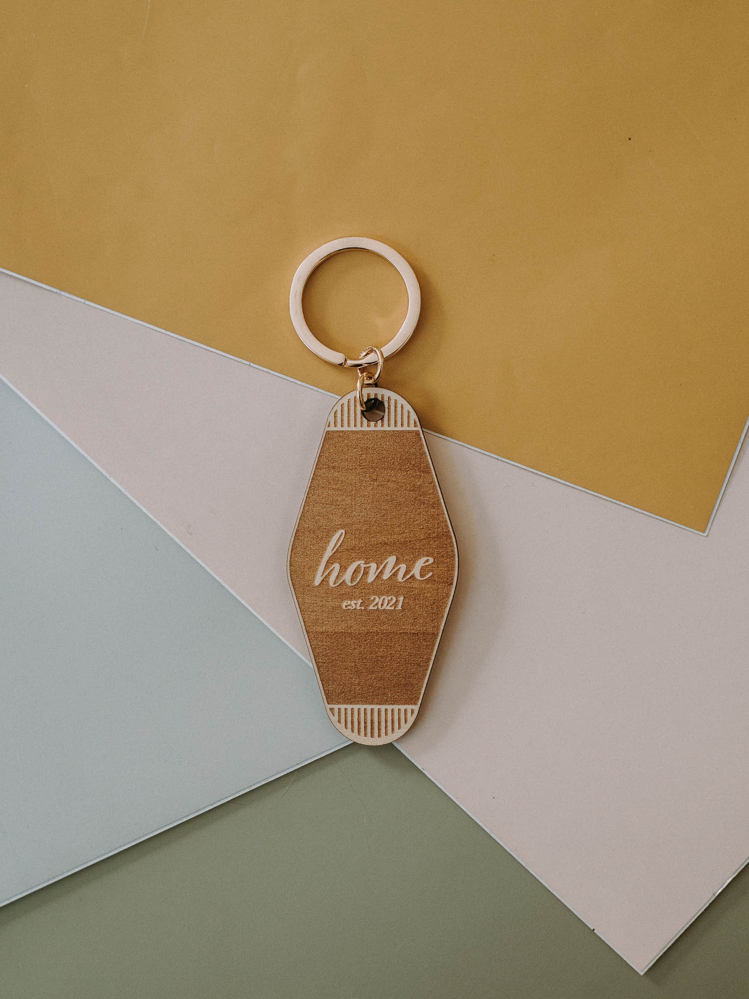 Personalized Home Hotel Keychain Custom Engraved Wood Motel - Etsy