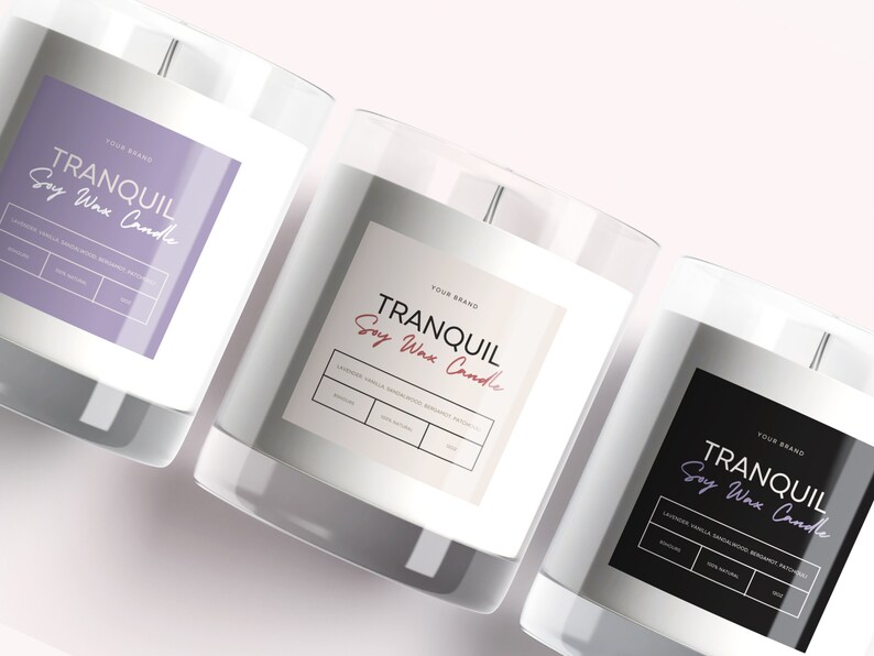 Customizable Canva Candle Label Template Minimalist Design Editable in ...