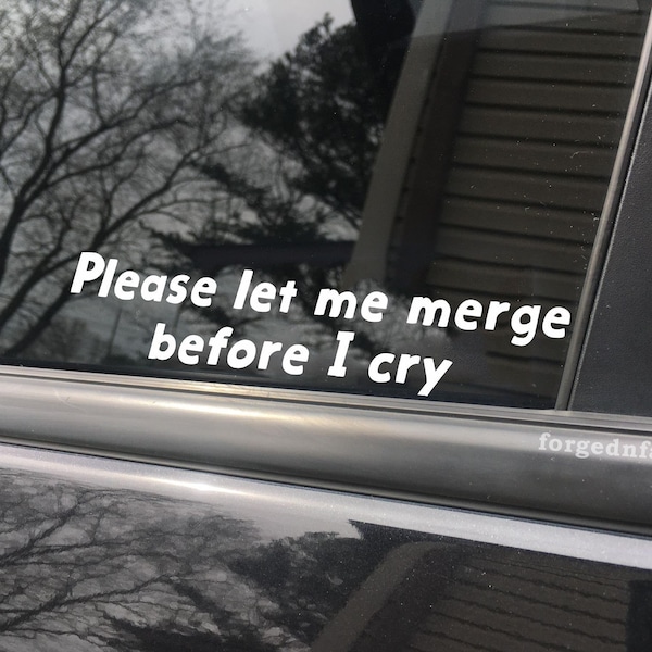 Car Bumper Sticker Let Me Merge - Etsy