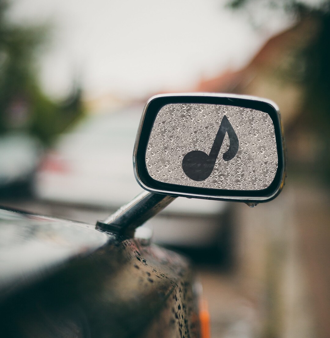 Music Note Car Mirror Decal, Anti-fog Water Peeker (2 Stickers) - Etsy