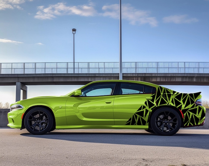 Triangles JDM Car Livery Decal Sticker Side Vehicle Wrap Bumper Sticker ...