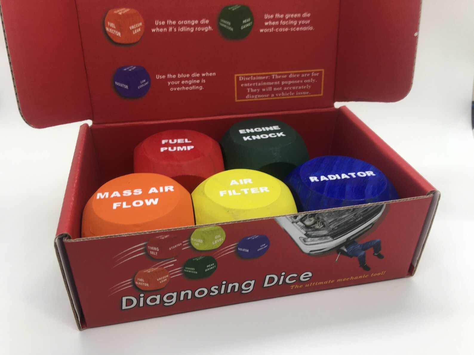 Mechanic Diagnostic Dice, Handmade, Diagnosing Dice, 2 Inch, Mechanic ...