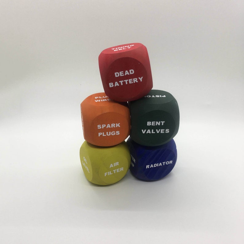 Mechanic Diagnostic Dice, Handmade, Diagnosing Dice, 2 Inch, Mechanic ...