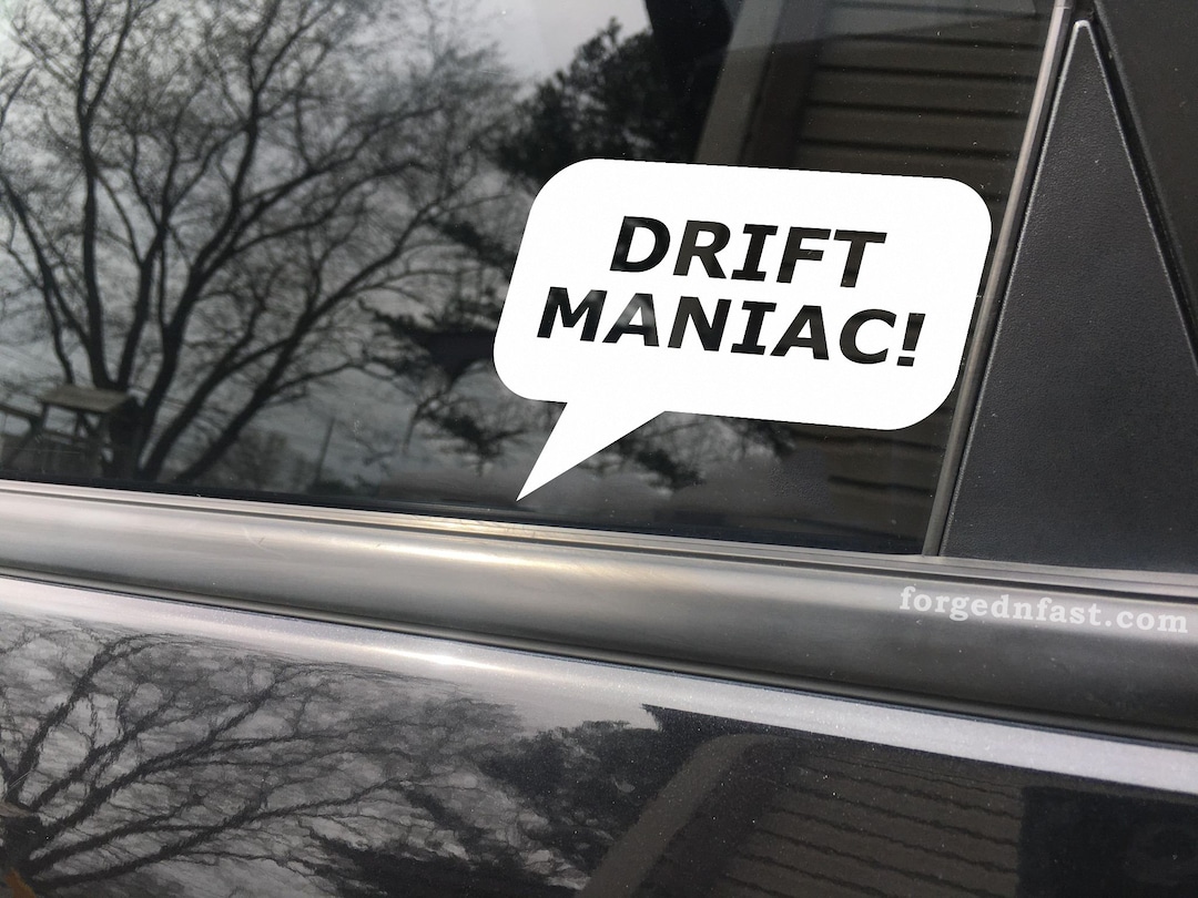 Drift Maniac, Car Decal, Bumper Sticker, Truck Decal, Funny Car Decals ...