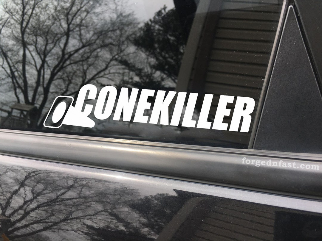 Cone Killer, Car Decal, Bumper Sticker, Truck Decal, Funny Car Decal - Etsy