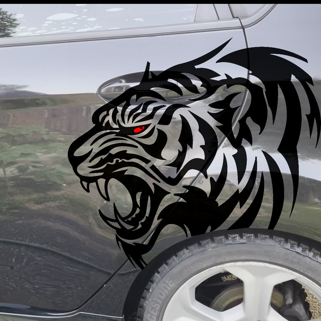 Tiger Face Decal, Huge Car JDM, Cool Funny Artistic - Etsy