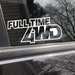 Full Time 4WD Car Decal, Truck Bumper Sticker - Etsy