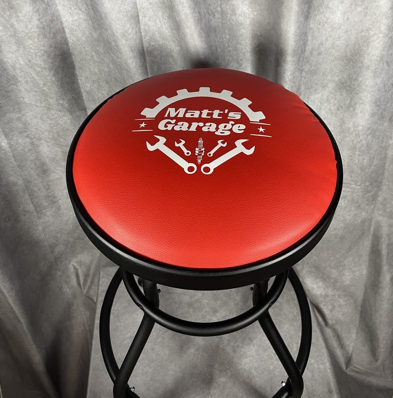 Custom Mechanic Stool, Car Guy, Father’s Day, Custom Garage Gift ...