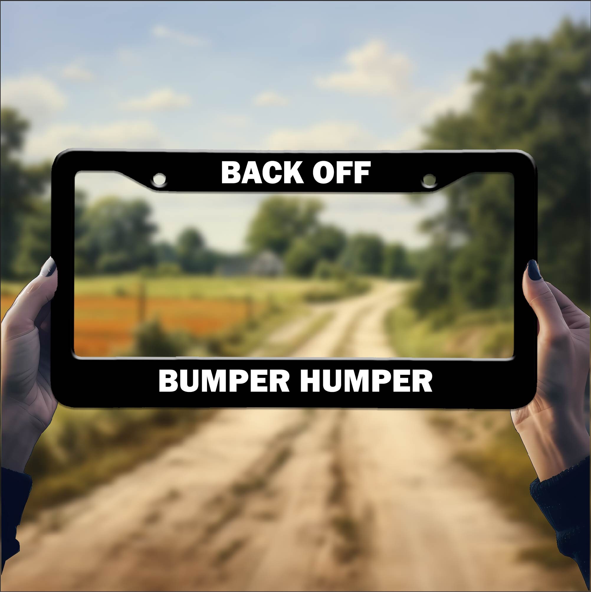 Back off Bumper Humper Plate Frame Car Decal, License Cover - Etsy