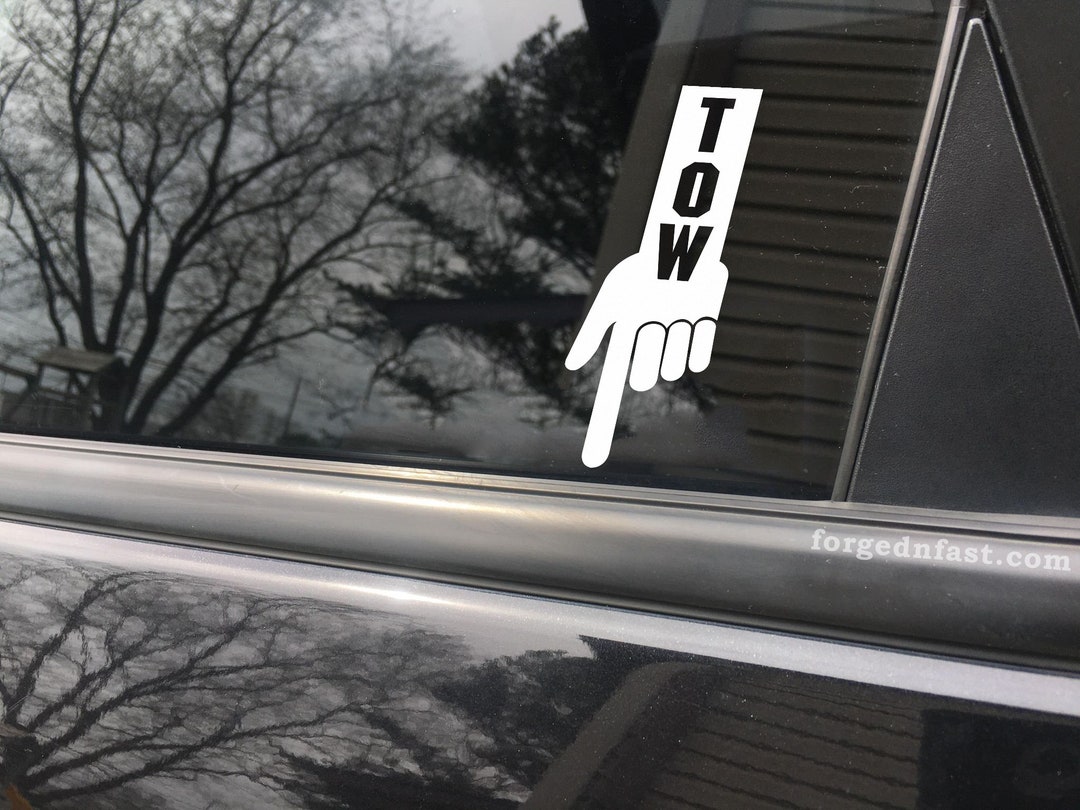 Tow Finger Car Decal, Funny Bumper Sticker - Etsy