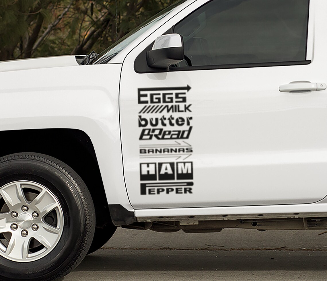 Car Sponsor Grocery List Decal / Car Decalfunny Sponsor - Etsy