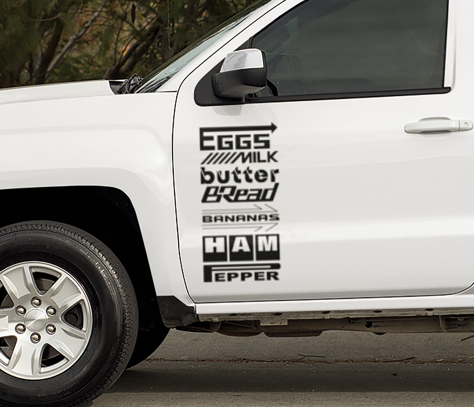 Car Sponsor Grocery List Decal / Car Decal,funny Sponsor Decal, Grocery ...