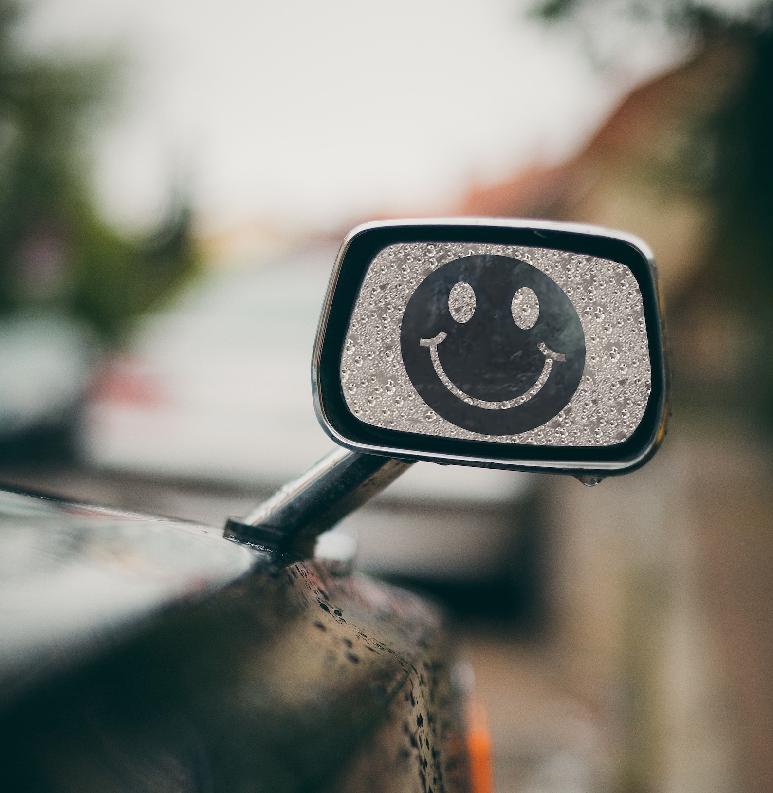 Smiley Face Car Mirror Decal: Hydrophobic Rain & Fog Film (set of 2) - Etsy