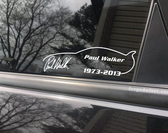 Paul Walker Car Decal - Etsy
