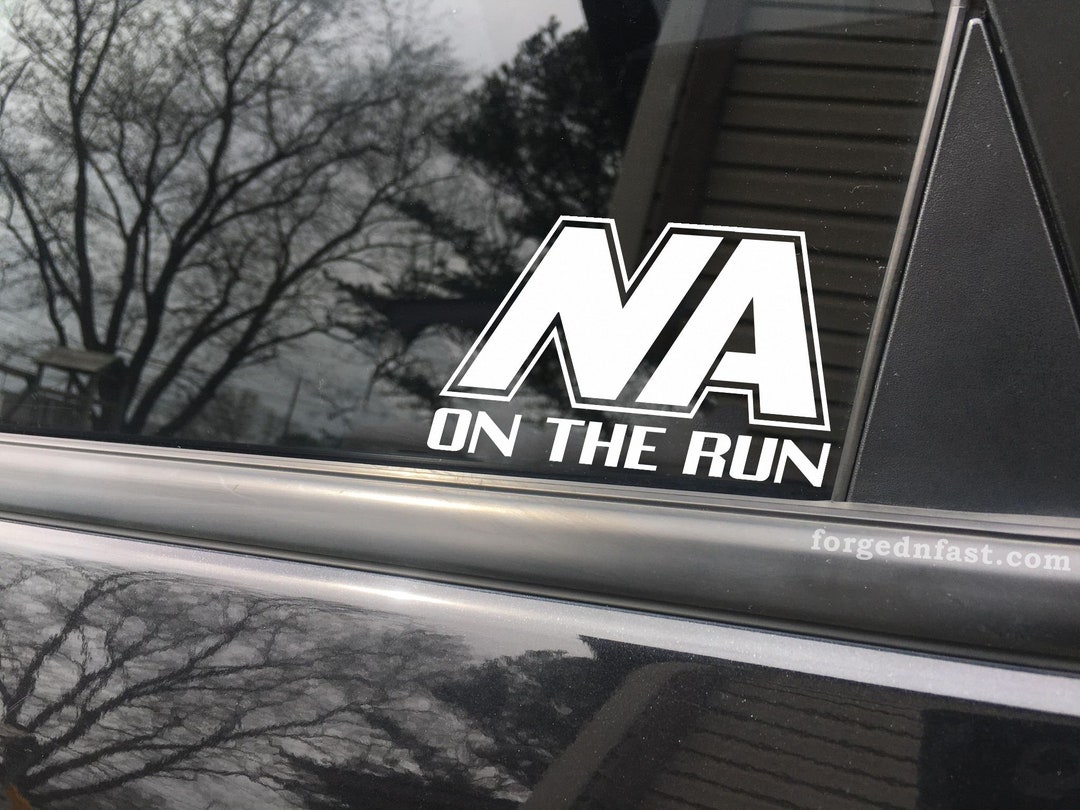 NA on the Run, Car Decal, Bumper Sticker, Truck Decal, Funny Car Decal ...