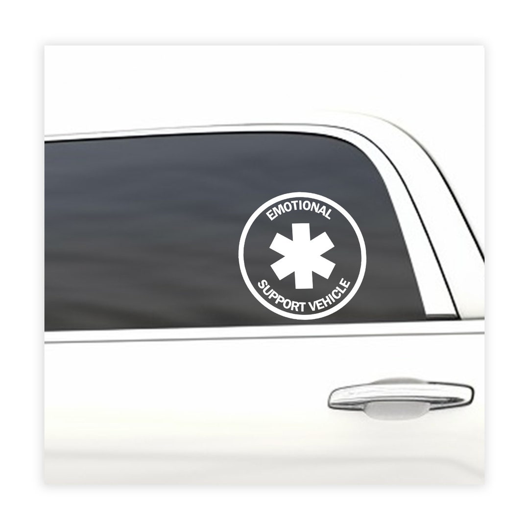 Emotional Support Vehicle, Cool Decal,car Sticker Decal - Etsy Canada