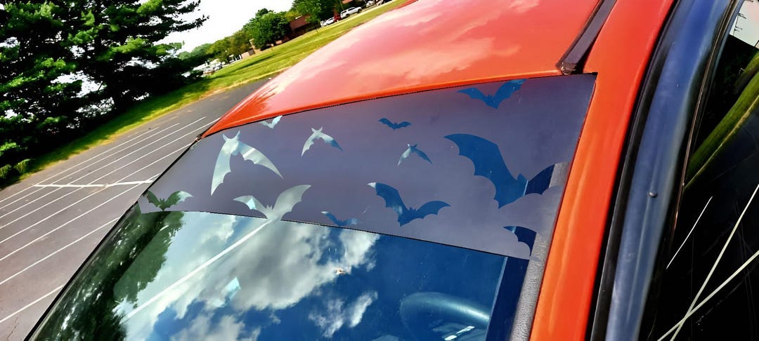 Batt Pattern Windshield Banner | Durable Car Decal | Cool Auto ...