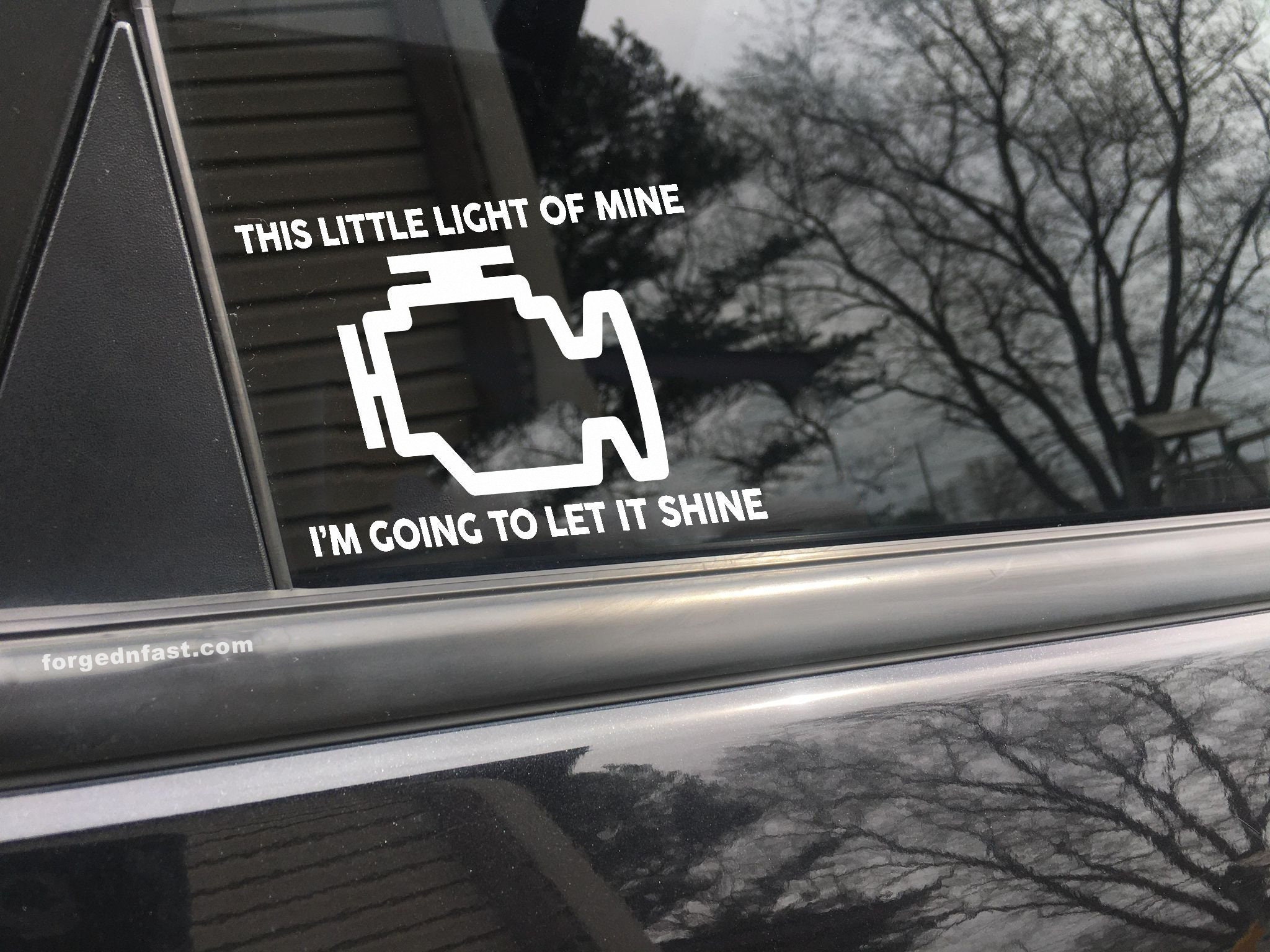 This Little Light of Mine Car Check Engine Light Car Decal | Etsy