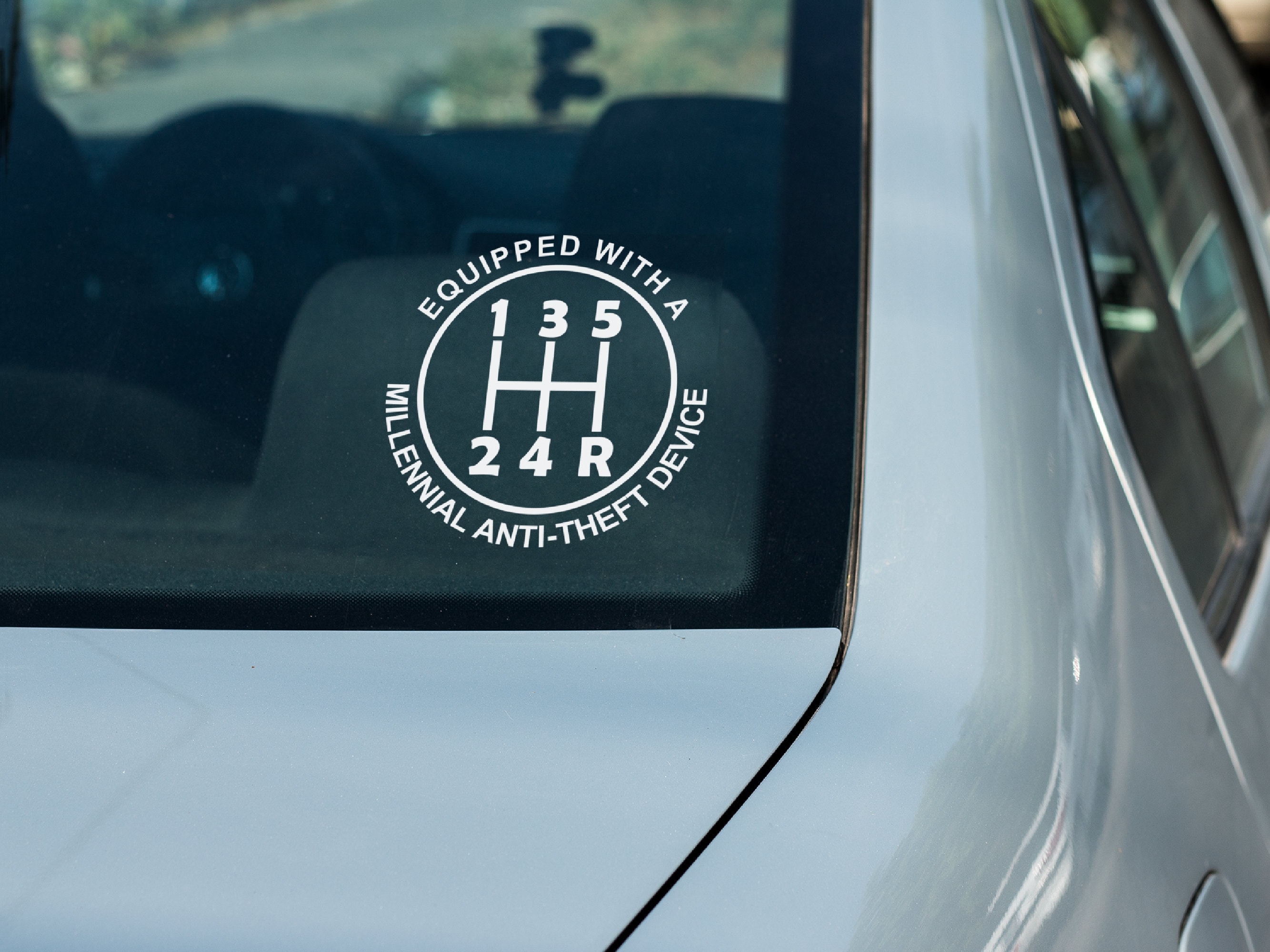 Millennial Anti-theft Device,car Decal,bumper Sticker,gift for Dad,gear ...