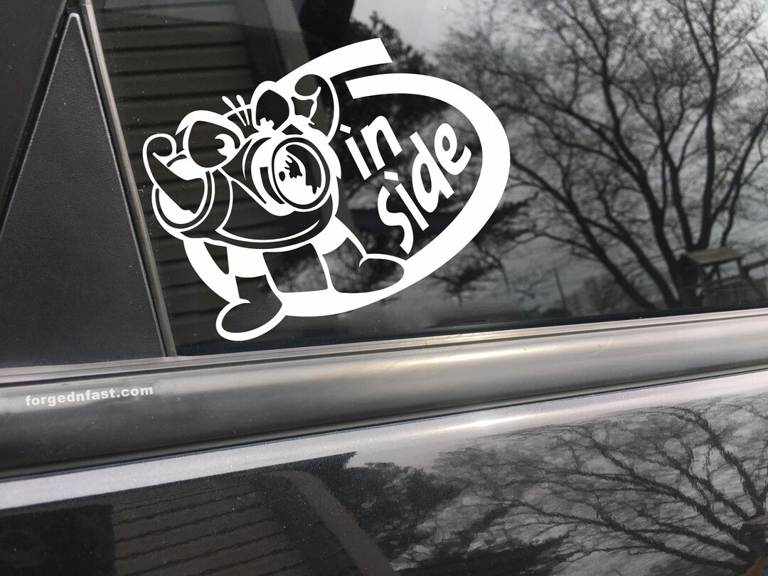 Turbo Inside Vinyl Car Decal, Funny Bumper Sticker - Etsy