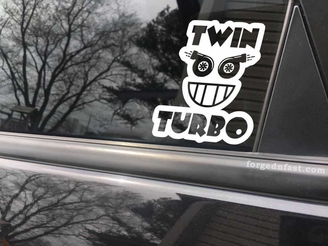 Twin Turbo, Car Decal, Bumper Sticker, Truck Decal, Funny Car Decal - Etsy