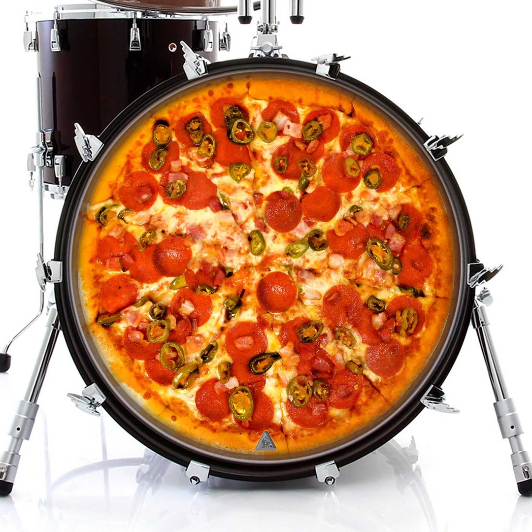 Pepperoni Pizza Graphic Drum Skin - Etsy