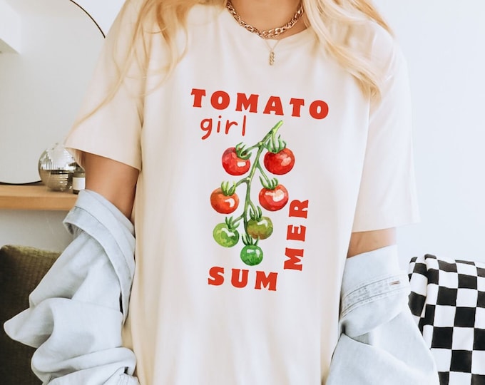 Tomato Shirt / Vegetable Shirt / Tomato Minimalist Shirt / Summer T ...