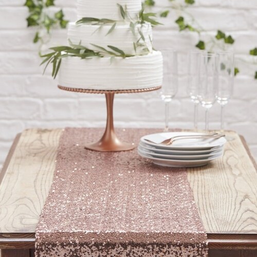 30275cm Sequin Table Runners Glitter Rose Gold Table Runner - Etsy