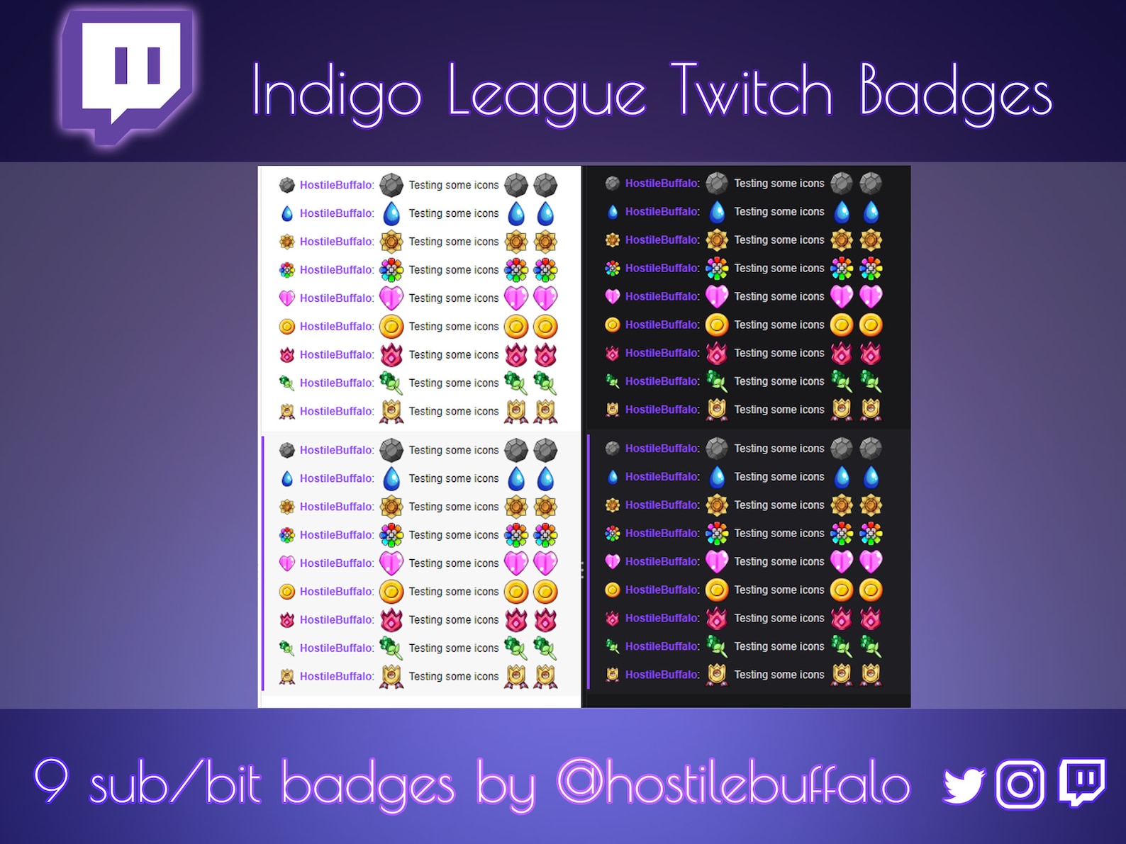Pokémon Kanto Indigo League Twitch Badges - Sub or Bit Badges - Etsy