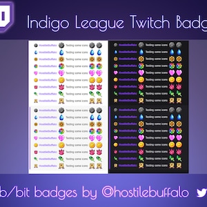 Pokémon Kanto Indigo League Twitch Badges - Sub or Bit Badges - Etsy