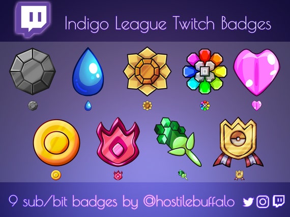 Pokémon Kanto Indigo League Twitch Badges Sub or Bit Badges - Etsy Canada