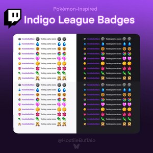 Pokémon Kanto Indigo League Twitch Badges - Sub or Bit Badges - Etsy
