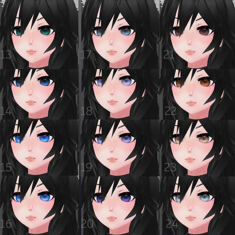 Vroid Eye Texture Pack Realistic Dreamy Doll Eyes Vtuber Eye Textures ...