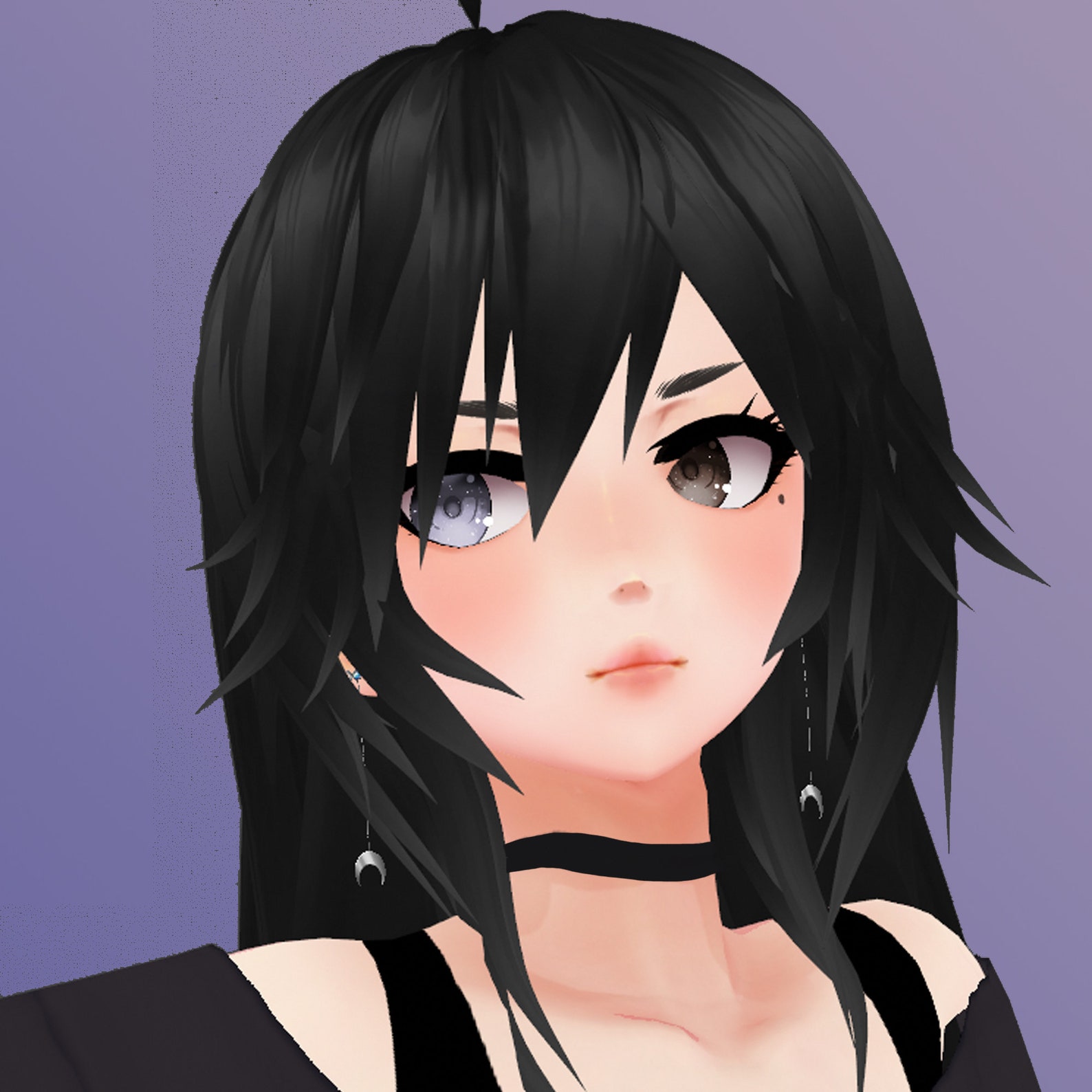 Vroid Earrings - Triple Moon Goddess - Vtuber Jewelry Accessories - Etsy