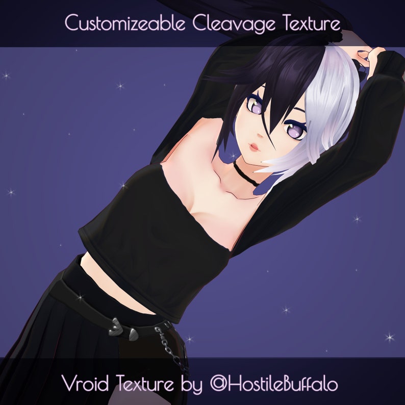 Vroid Cleavage Texture - Vtuber Body Textures for Vroid Studio (UPDATED ...