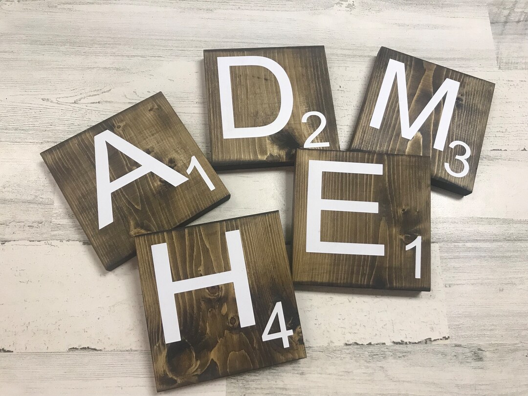 Large Scrabble Tiles | Scrabble Letters | Wood Tiles| Word Tiles | Wall ...