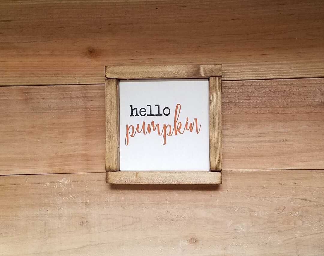 Halloween Mini Sign - Farmhouse Decor - Thanksgiving Decor - Pumpkin ...