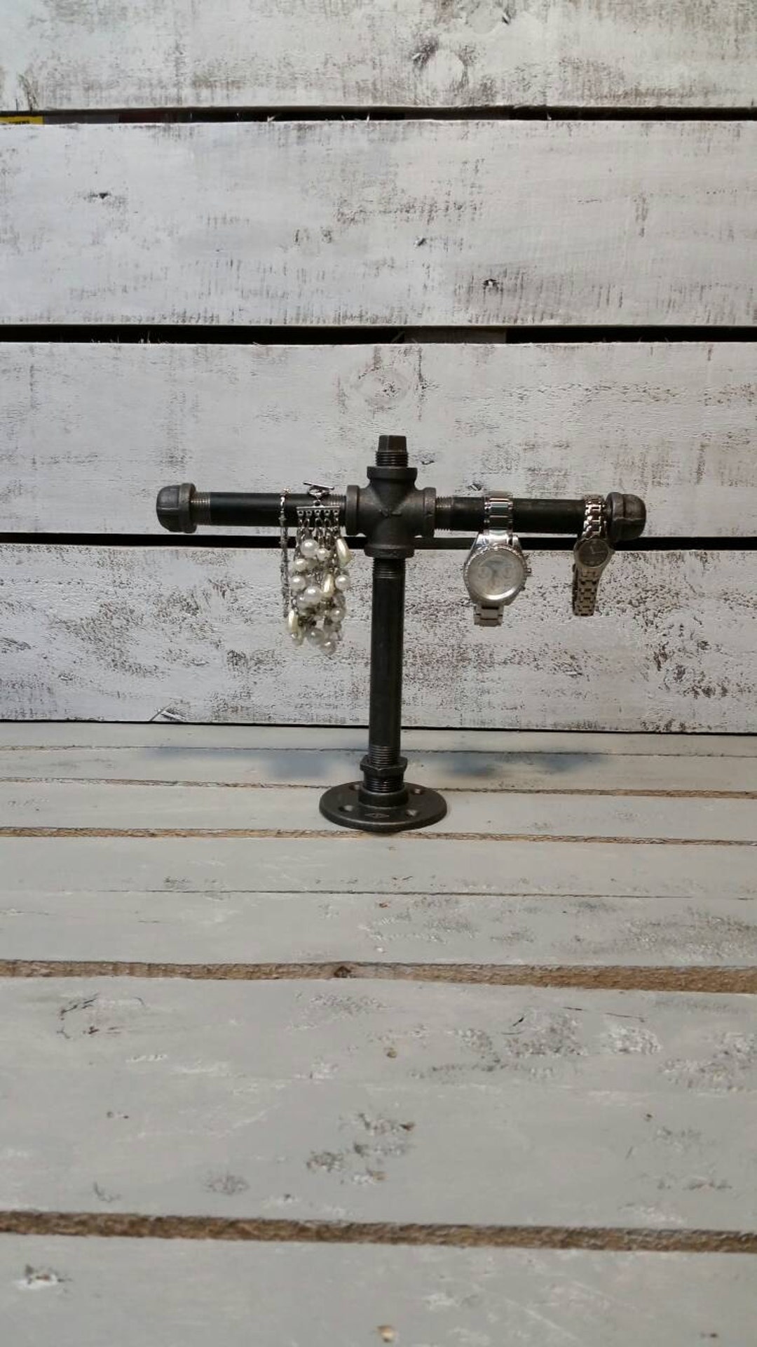 Industrial Pipe Jewelry Organizer-watch and Bracelet Holder-reclaimed ...