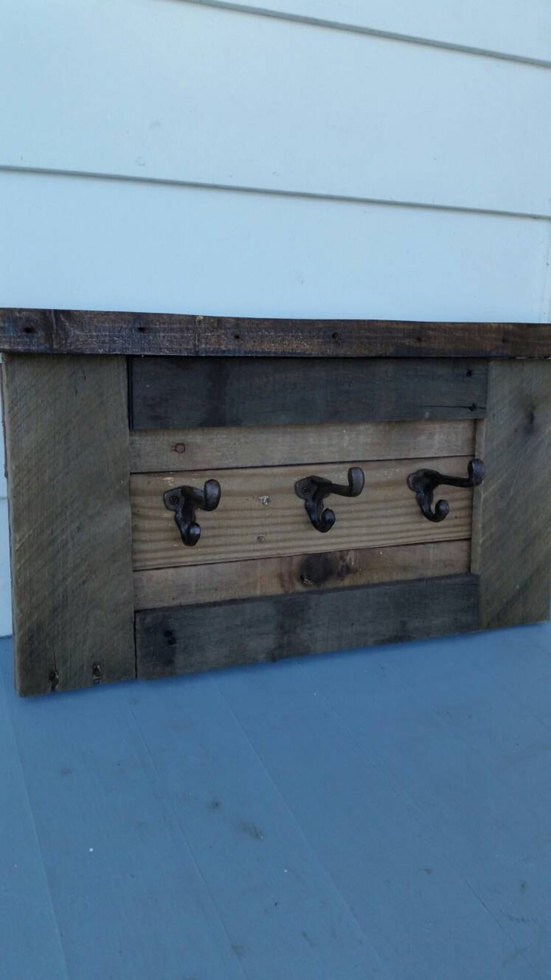 Rustic Wooden Entryway Coat Rack-rustic Pallet Wooden Shelf-coat Rack ...