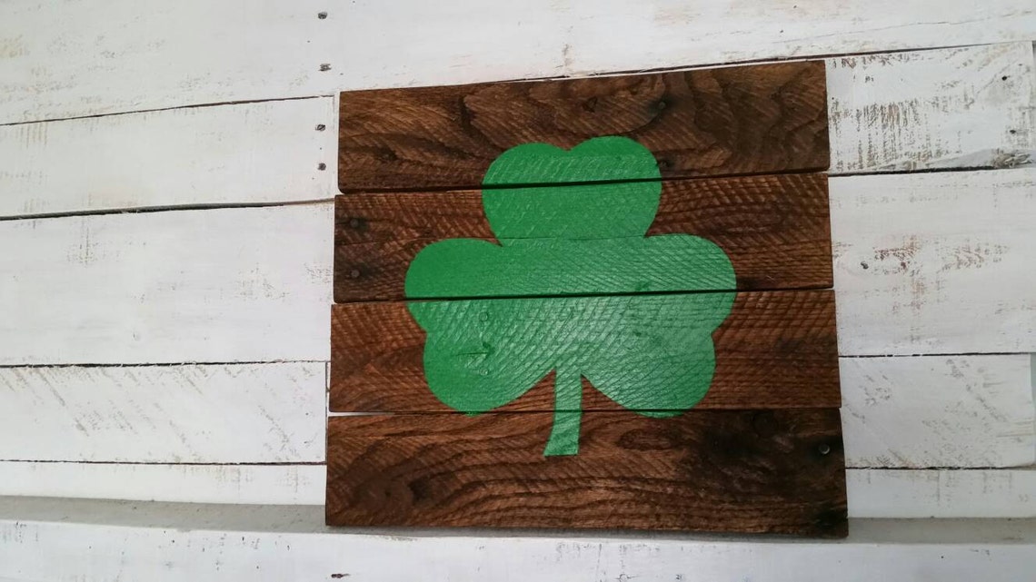 Shamrock Decor Shamrock Sign Shamrock Pallet Sign Wooden | Etsy