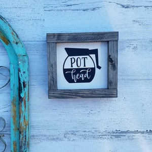 Coffee Sign - Wicked Without Coffee - Pot Head - Coffee Decor ...