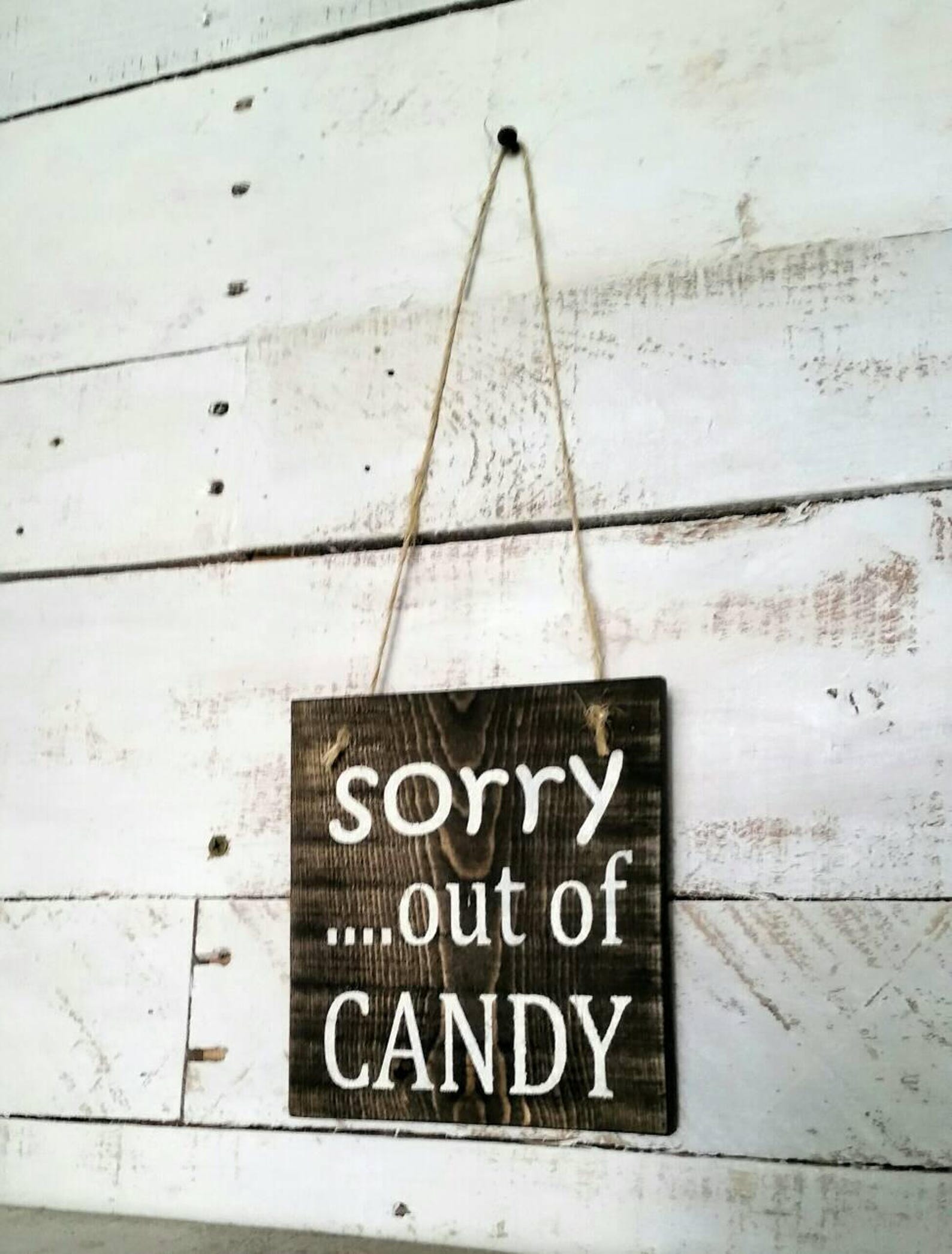 Out of Candy Sign | Halloween Decor | Wooden Halloween Sign | Trick or ...