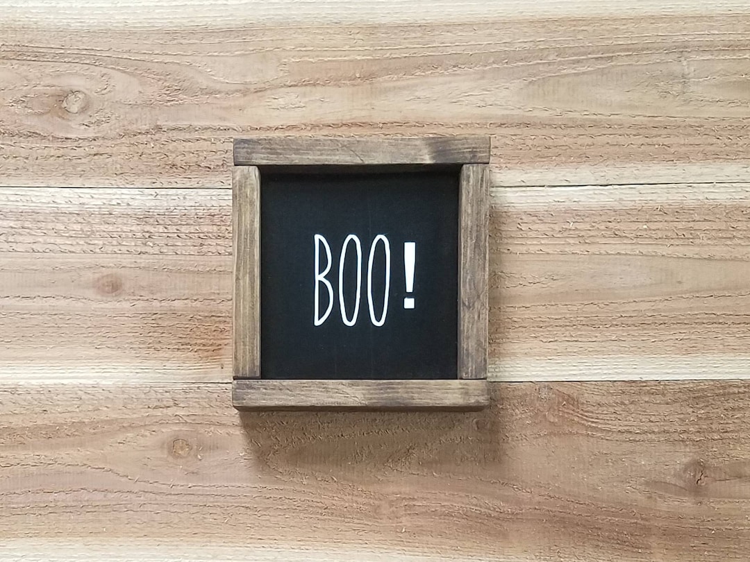BOO Sign Halloween Decor Funny Halloween Farmhouse Decor Front Door ...