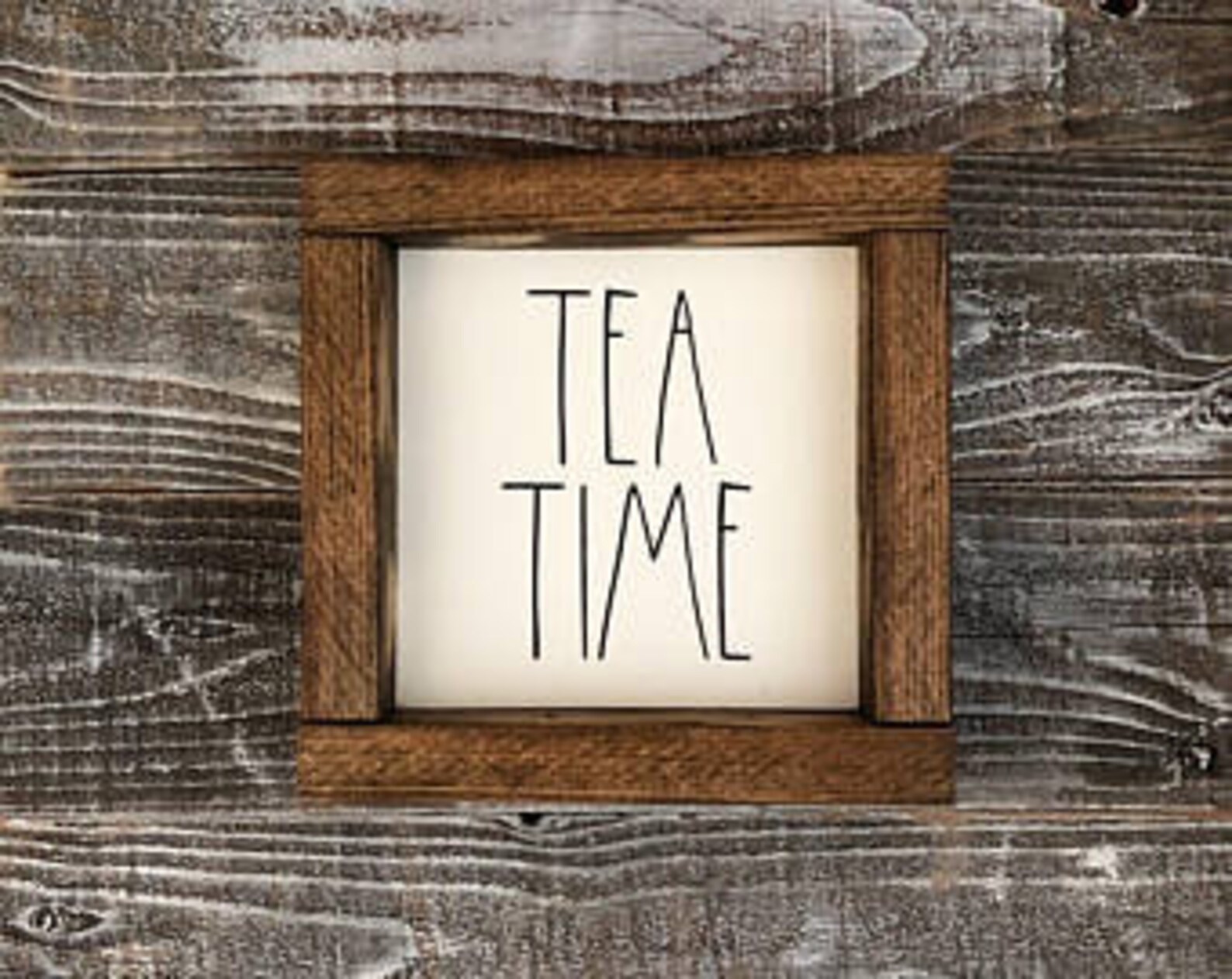 Tea Time Sign Rae Dunn Sign Farmhouse Decor Coffee Bar | Etsy